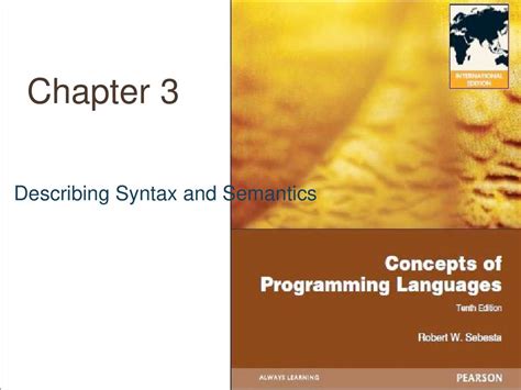 Chapter 3 Describing Syntax And Semantics Ppt Download
