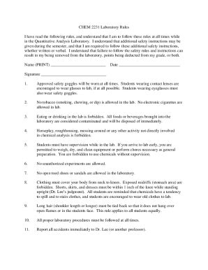 Fillable Online Lab Rules Fax Email Print PdfFiller