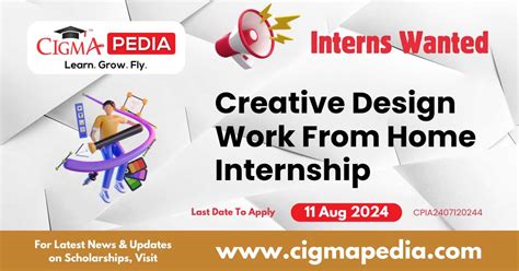 Creative Design Work From Home Internship2024 How To Apply For