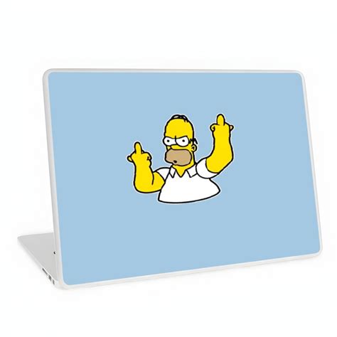 Homer Simpson Middle Finger Laptop Skins The Simpsons Laptop Skins