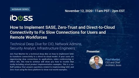 Iboss On Linkedin Iboss Webinar Cloud Ztna Sase Office365 Webinar