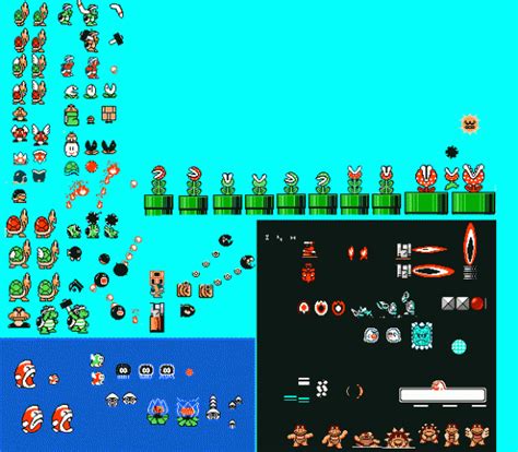 Smb3 Enemies Sheet 3 Super Mario Bros Games Super Mario Bros Super