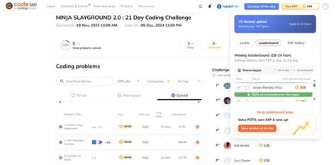 Aryan Pandey On Linkedin Codingninjas 21daycodingchallenge