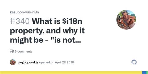 what is i18n property and why it might be is not defined on the