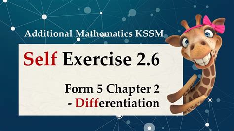 Form Add Maths KSSM Chapter Differentiation Self Exercise YouTube