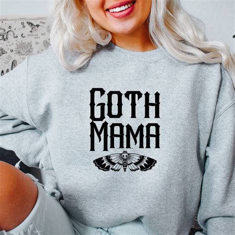 Goth Mama Png Moth Dark Academia Digital Download Grunge Aesthetic Goth Mom Life Digital File