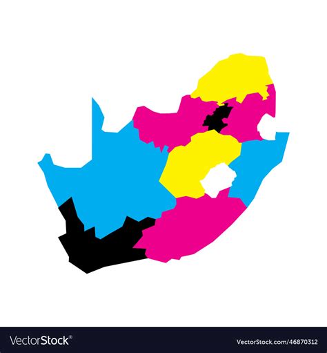 South Africa Political Map Of Administrative Vector Image