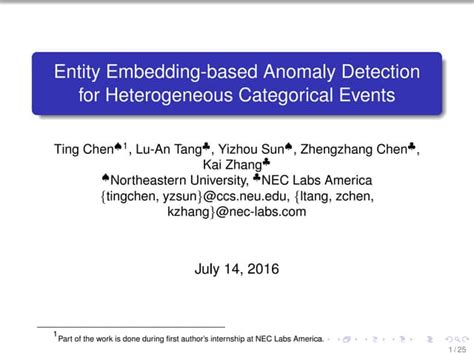 Entity Embedding Based Anomaly Detection For Heterogeneous Categorical