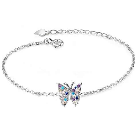 Bratara Fete Mennica Bydgoska Model Fluture Argint Pietre Zirconiu