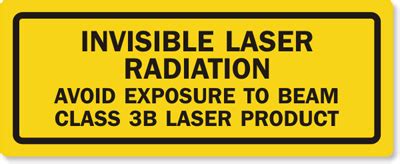 Invisible Laser Radiation Class 3B Laser Product Label SKU LB 0414