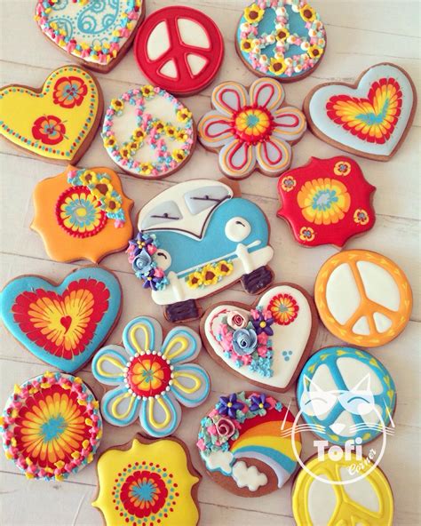 Hippie Cookies Hippie Birthday Party Hippie Party 60th Birthday Party