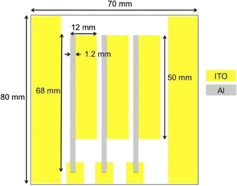 Top View Of Ito Coated Substrate With Wider Strip 1 2 Mm Of Assisting