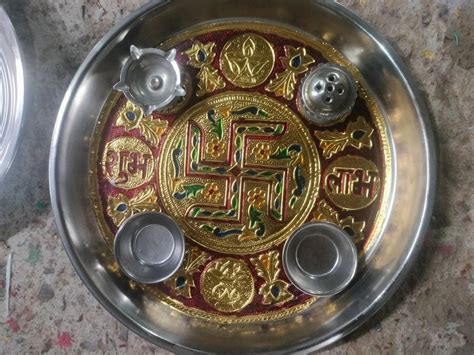 4 Bartan 12 Inch Pooja Thali Set At ₹ 80 Set Jaipur Id 16762444630