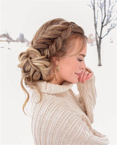 Double Waterfall Braid High Bun Missy Sue