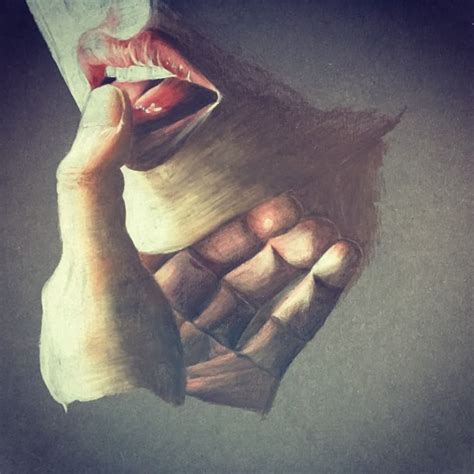 Lips Fingers Drawing Pencildrawing Bodydrawing Lipsdrawing Handdrawing
