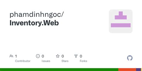 GitHub Phamdinhngoc Inventory Web