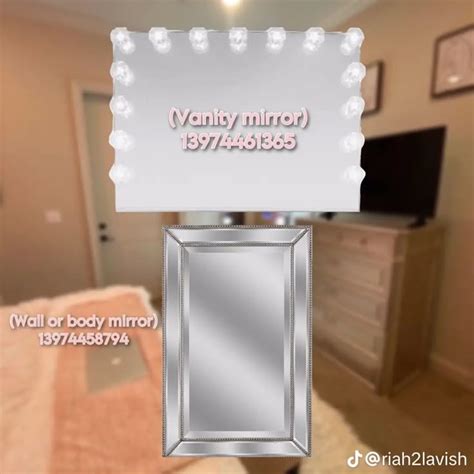 Creds Riah2lavish On Tt Mirror Decals Bloxburg Decals Codes