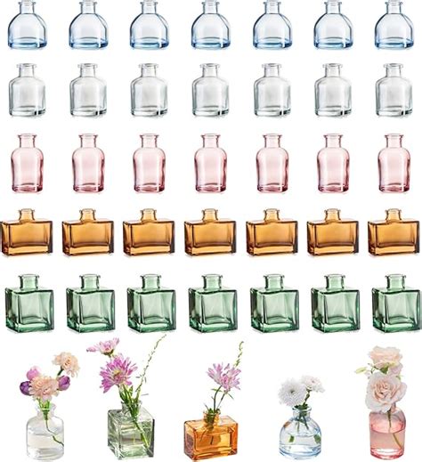Small Glass Bud Vases For Centerpieces Hewory 40pcs