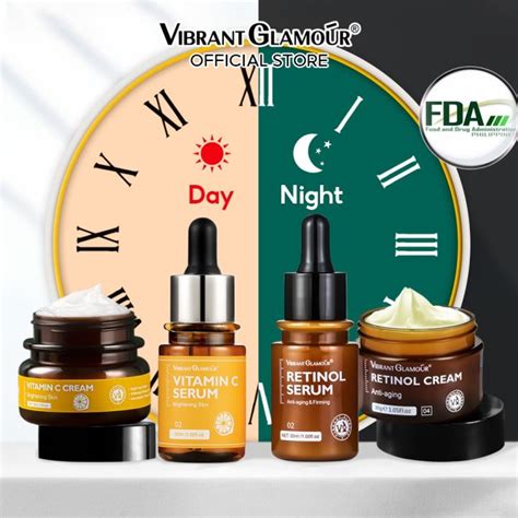 Vibrant Glamour Natural Retinol Sets Face Creamfacial Serumvc Face