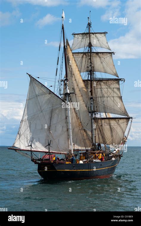 Tall Ship The Sailing Vessel And Cargo Ship Brigadine Tres Hombres