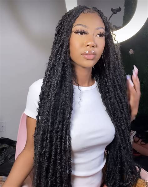 Faux Locs Hairstyles Black Girl Braided Hairstyles Curly Girl