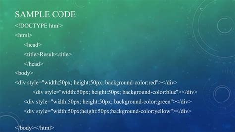 Web Development Basics Tables Part2 Ppt