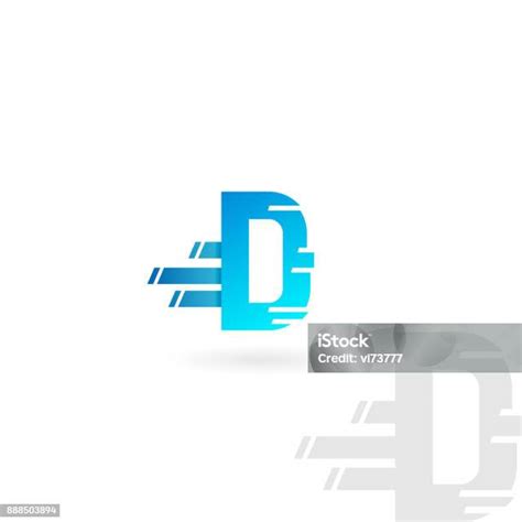 文字 D ロゴ青いひずみベクトル アイコンスピード コンセプトのフォントです アルファベットのdのベクターアート素材や画像を多数ご用意