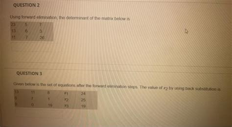 solved using forward elimination the determinant of the