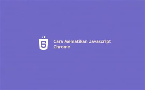 Cara Mematikan Javascript Di Google Chrome Gambar