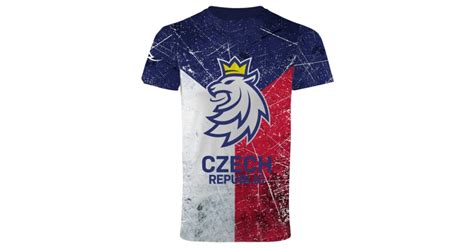 Echipa Na Ionala De Hochei Tricou De Barba I Czech Ice Hockey Sub Logo