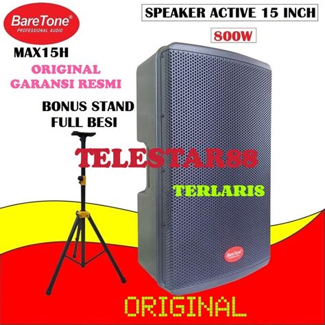 Jual SPEAKER AKTIF INCH BARETONE MAX H RMS WATT ORIGINAL SATUAN Shopee Indonesia
