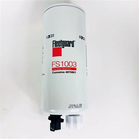 FLEETGUARD FS1003 FUEL FILTER THREAD 1"-14 UNS-2B OD 3.66" [93MM] H 9. ...