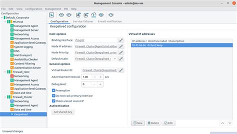Procedure Configure Keepalived Proxedo Network Security