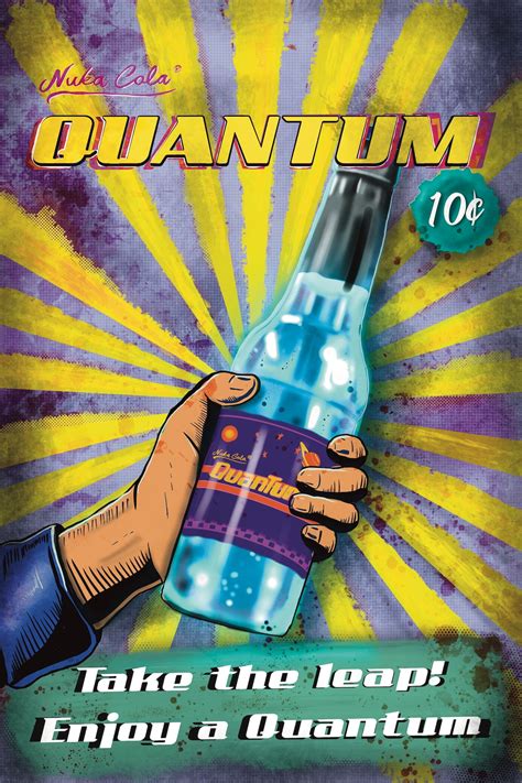 Fallout Nuka Cola Quantum Bottle Poster Etsy