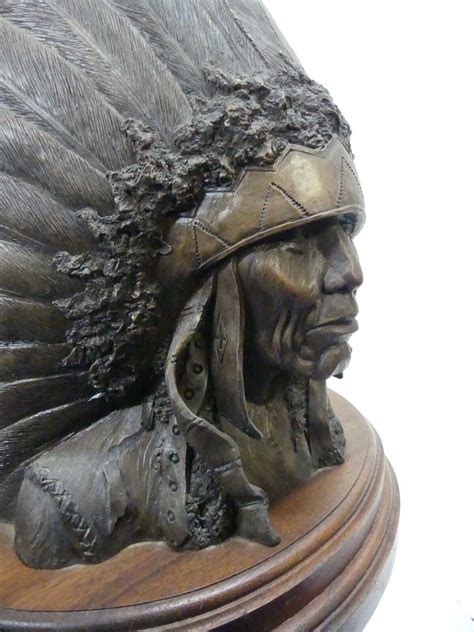 Chief Red Cloud Native Indian Bronze Sculpture 1272500 By Greg