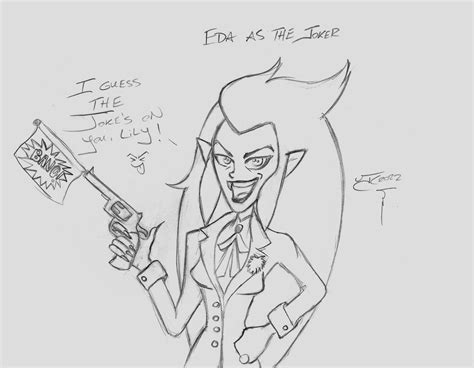 Eda Clawthorne As The Joker Fanart Btastoh By Projectcyberium On