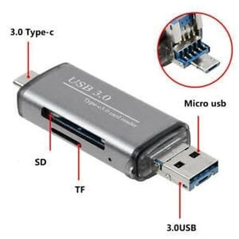 Jual KOMPUTER LAPTOP AKSESORIS KOMPUTER LAPTOP 3IN1 USB 3 0 OTG USB MICRO USB TYPE C TF SD