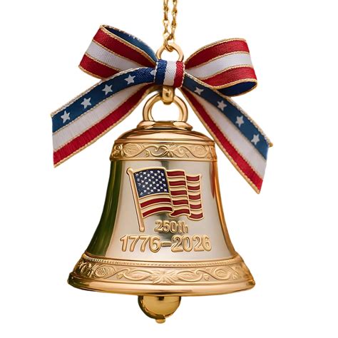 Patriotic Liberty Bell Ornament Usa 250th Anniversary Commemorative