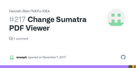 Change Sumatra PDF Viewer Issue 217 Hannah Sten TeXiFy IDEA GitHub
