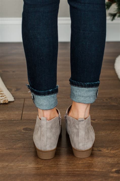 Sugar Trixy Booties Gray The Pulse Boutique