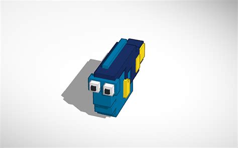 3d Design 3d Pixel Art Dory Tinkercad