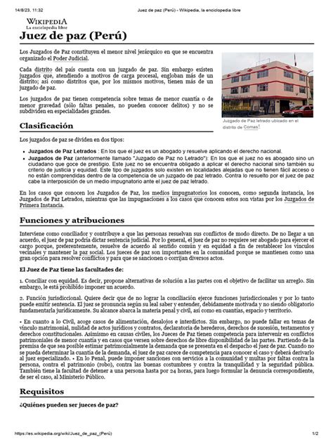 Juez De Paz Perú Wikipedia La Enciclopedia Libre Pdf