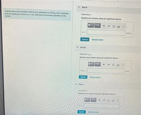 Solved A Speing With A Force Constant Of N M Is Attached Chegg Com