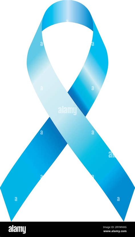 Celebrative Sky Blue Ribbon To Remember The International Cancer