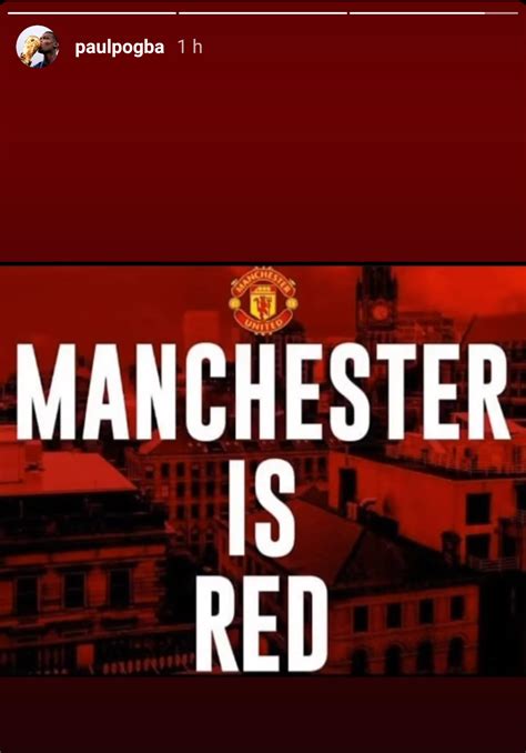Paul Pogba Sends Message Celebrating Uniteds Win Over City