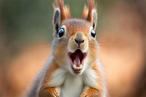Premium AI Image A Squirrel Is Happy And Surprised