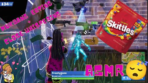 🎮 Asmr Fortnite Mukbang Gameplay 🎮 Close Up Whispering And Skittles