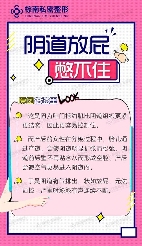 成都棕南 的想法 为什么放屁能憋住，“阴道放屁”却憋不住？ 这是因为肛门括约肌比阴道组织更紧更结实，因此更容易控制住。而产后的女性在分娩过程