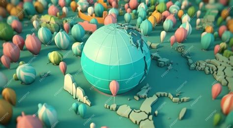 Premium Ai Image 3d World Mapcreated With Generative Ai Technology