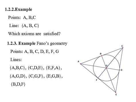 Lesson 1 Axiomatic Systems And Incidence Geometry Outline